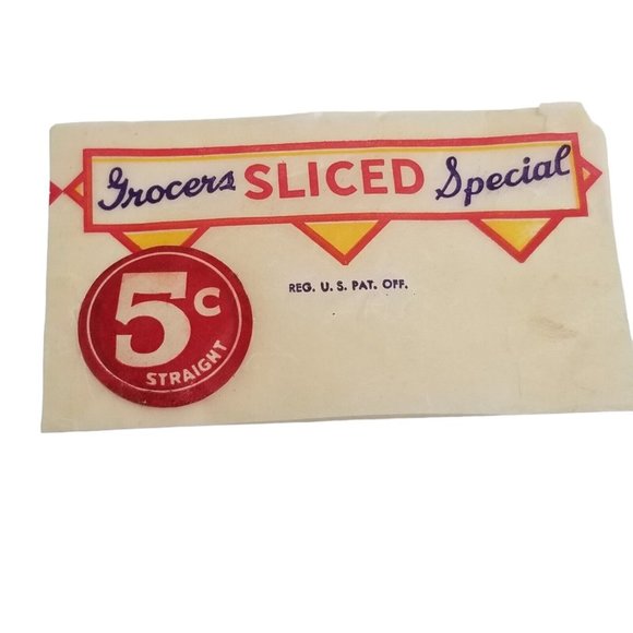 Other | Vintage Wax Wrapper Sheet 5 Cent Cheese Deli Wrap Grocery Store ...